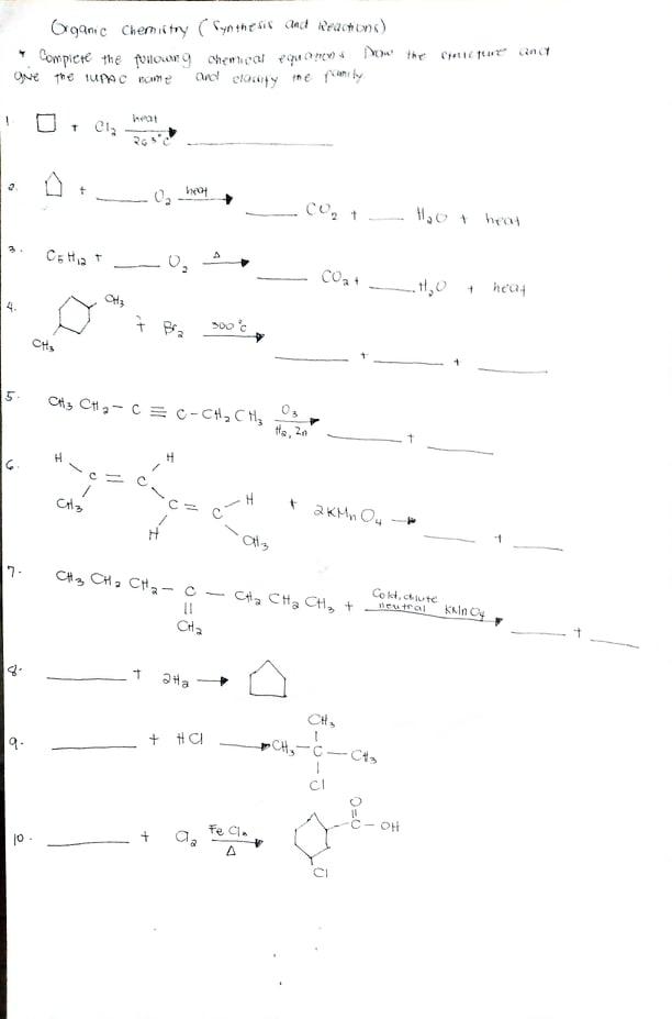 Solved Organic Chemistry (Synthesis and beach ind) Complete | Chegg.com