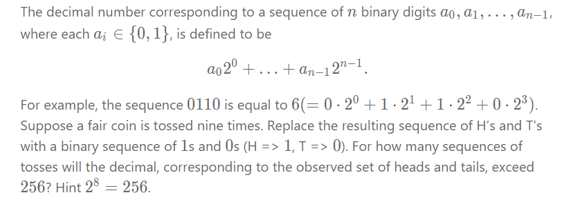Solved The decimal number corresponding to a sequence of n | Chegg.com