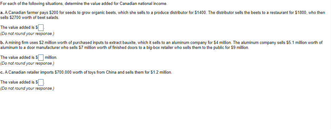 Solved For each of the following situations, determine the | Chegg.com