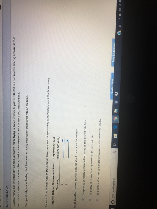 Solved (Ch 34) Suppose you've just inherited $10,000 from a | Chegg.com