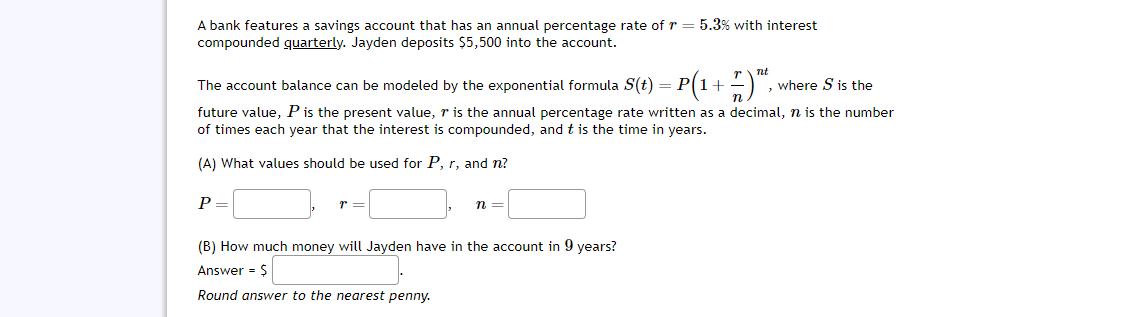 Solved A bank features a savings account that has an annual | Chegg.com