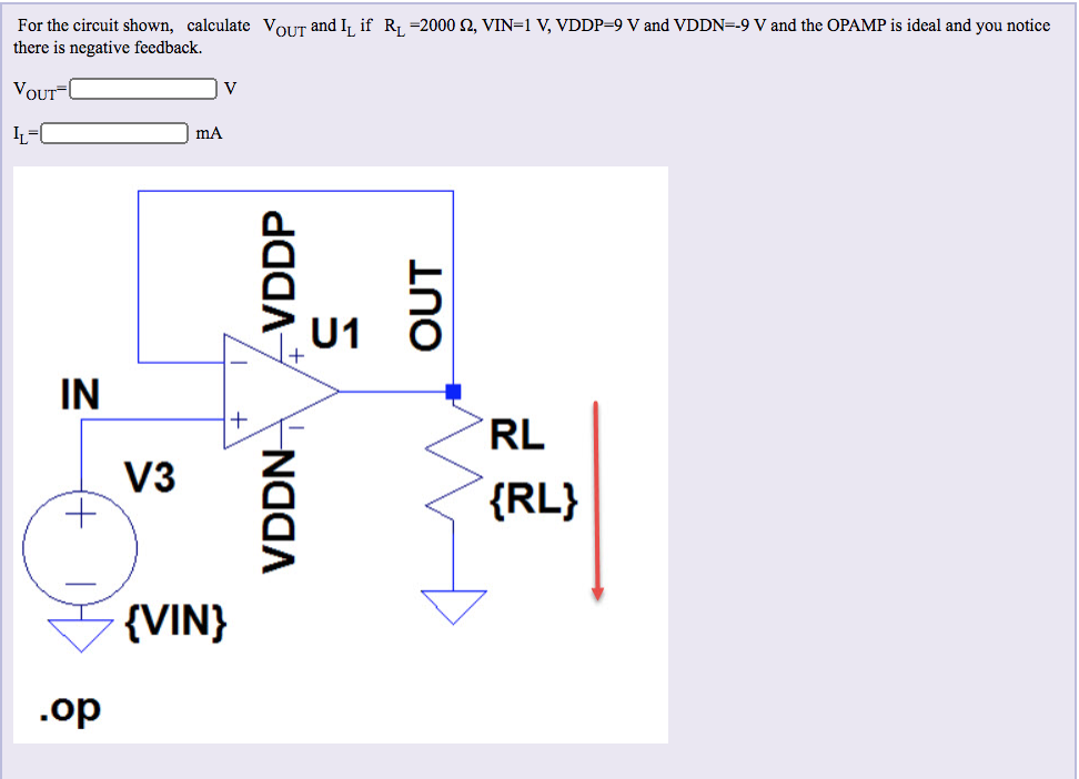 Solved For the circuit shown, calculate Vout and Ių if Rz | Chegg.com