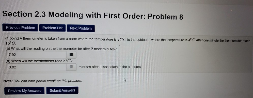 Solved Section 2 3 Modeling With First Order Problem 8