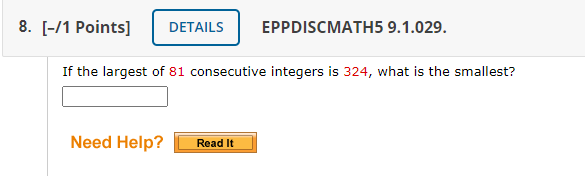 Solved 8. [-/1 Points] DETAILS EPPDISCMATH5 9.1.029. If the | Chegg.com