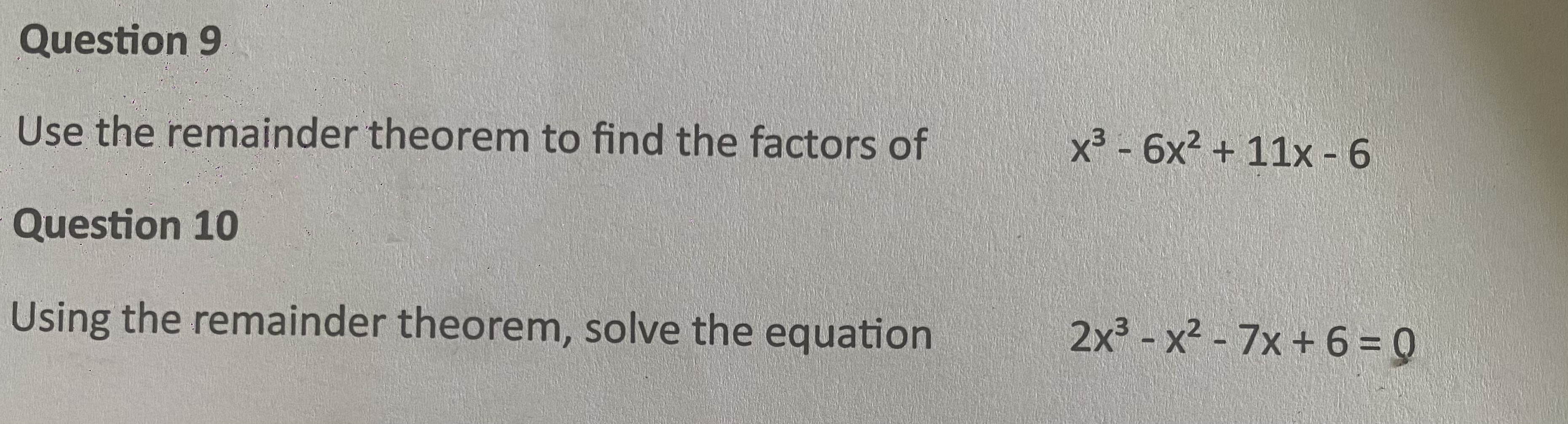 Solved Use the remainder theorem to find the factors of | Chegg.com