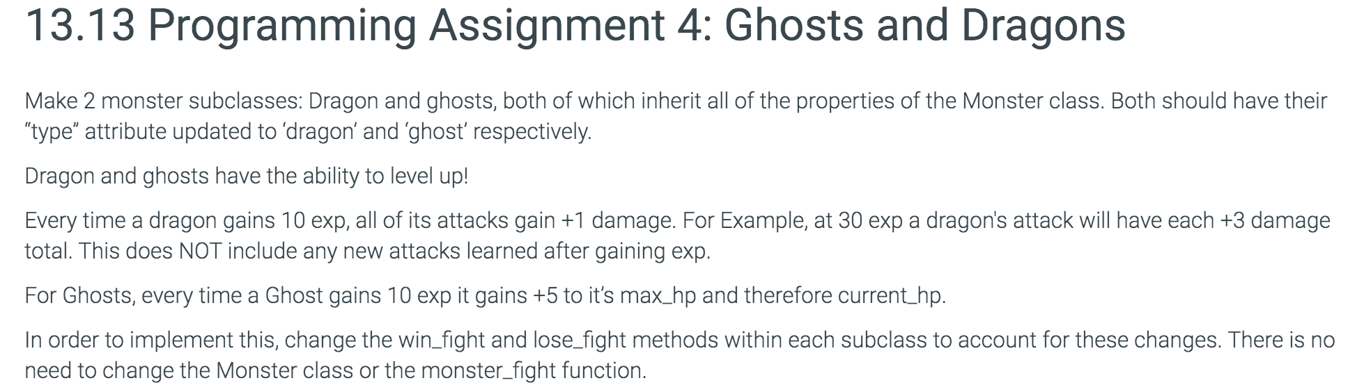 Solved 13.11 Programming Assignment 4- Build a Monster | Chegg.com
