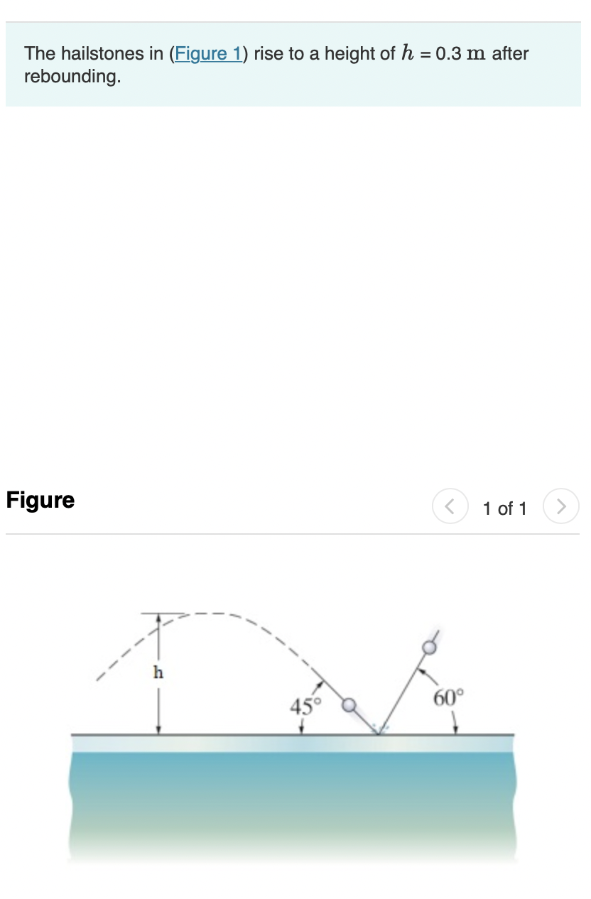 Solved The hailstones in (Figure 1) rise to a height | Chegg.com