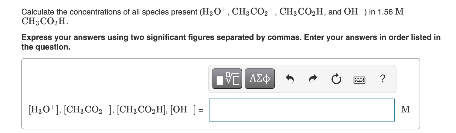 Solved Calculate the concentrations of all species present | Chegg.com