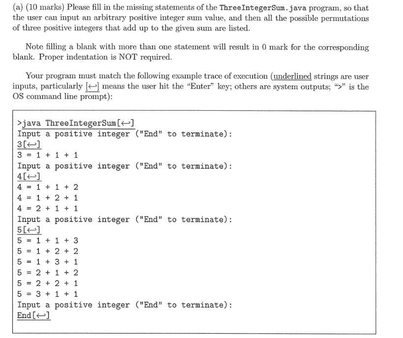 Solved Question B.1(a) (10 marks) Please fill in the missing | Chegg.com
