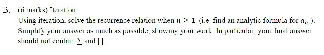 Solved Given the sequence defined with the recurrence | Chegg.com