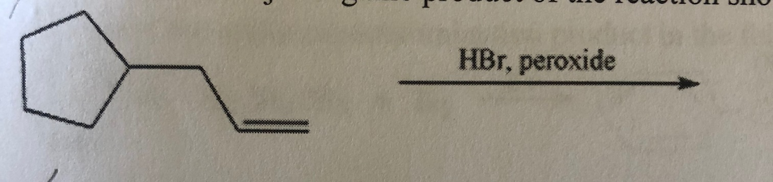Solved HBr, peroxide | Chegg.com