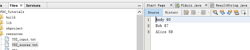 Solved Find the text files from the project. In the NetBeans | Chegg.com