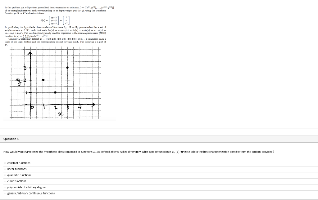 Solved In this problem you will perform generalized linear | Chegg.com