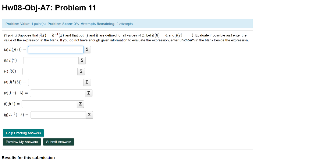 Solved Hw08 Obj A7 Problem 11 Problem Value 1 Points