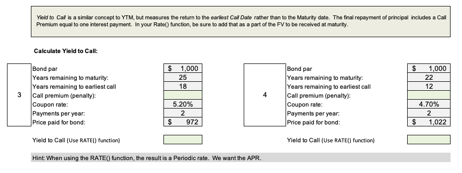 Solved Can someone help me solve for the Call Premium | Chegg.com