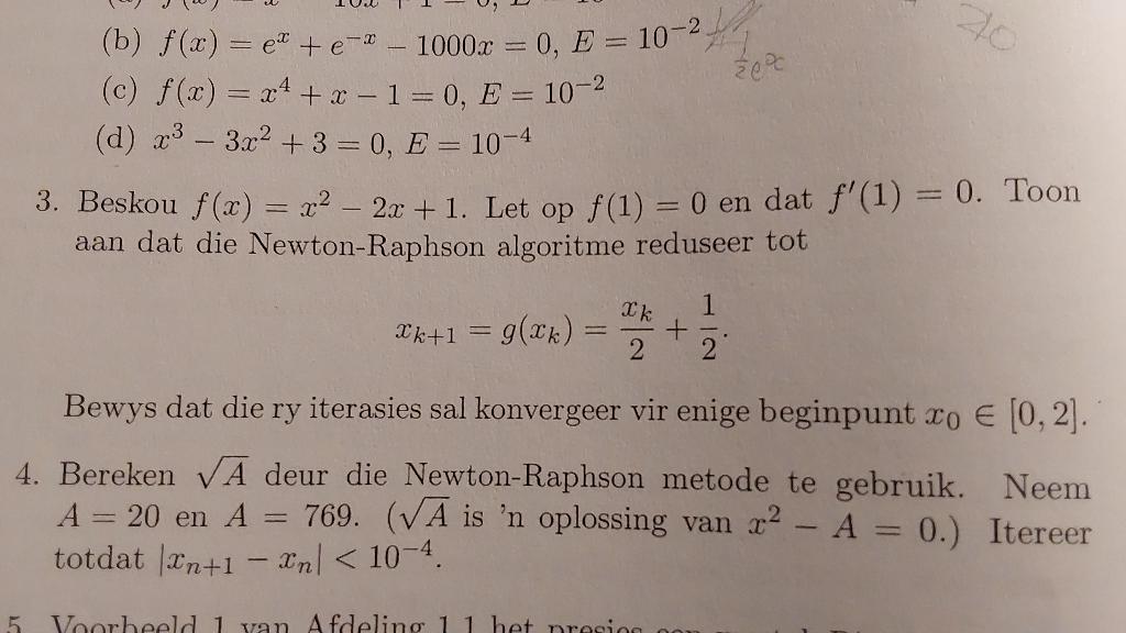 Solved Proof That Newton Raphson Iteration Will Converge