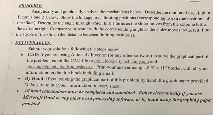 Solved Analytically and graphically analyze the mechanisms | Chegg.com