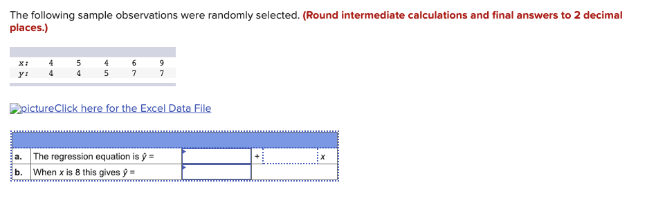 Solved The following sample observations were randomly | Chegg.com