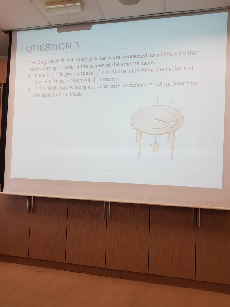 Solved QUESTION 3 The 2-kg block B and 15-kg cylinder A are | Chegg.com