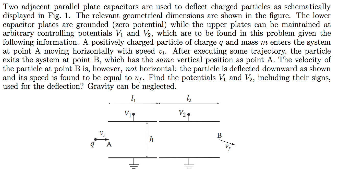 Solved Two adjacent parallel plate capacitors are used to | Chegg.com