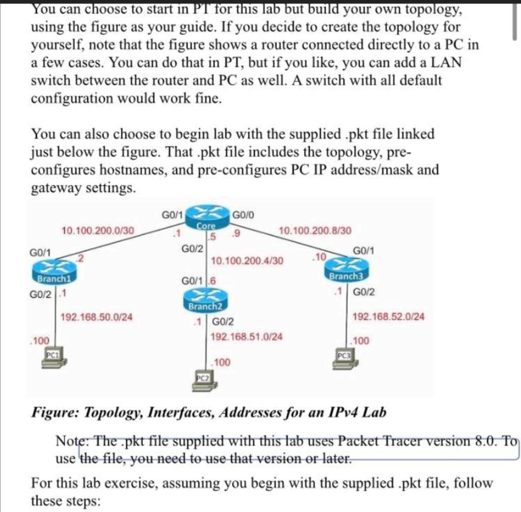 Solved 1. Create static IP routes on each router for the | Chegg.com