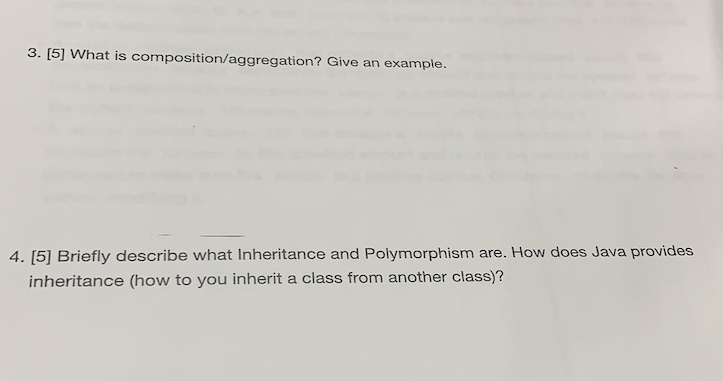 Solved 3. [5] What is composition/aggregation? Give an | Chegg.com