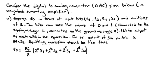 Consider the disital to analog converter ( AC ) | Chegg.com