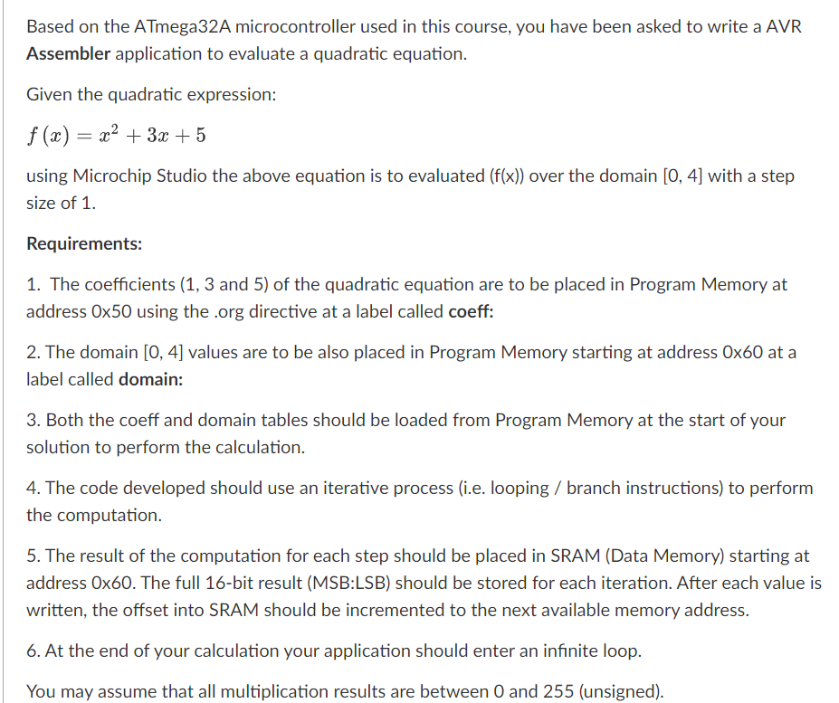 Solved Based on the ATmega32A microcontroller used in this | Chegg.com