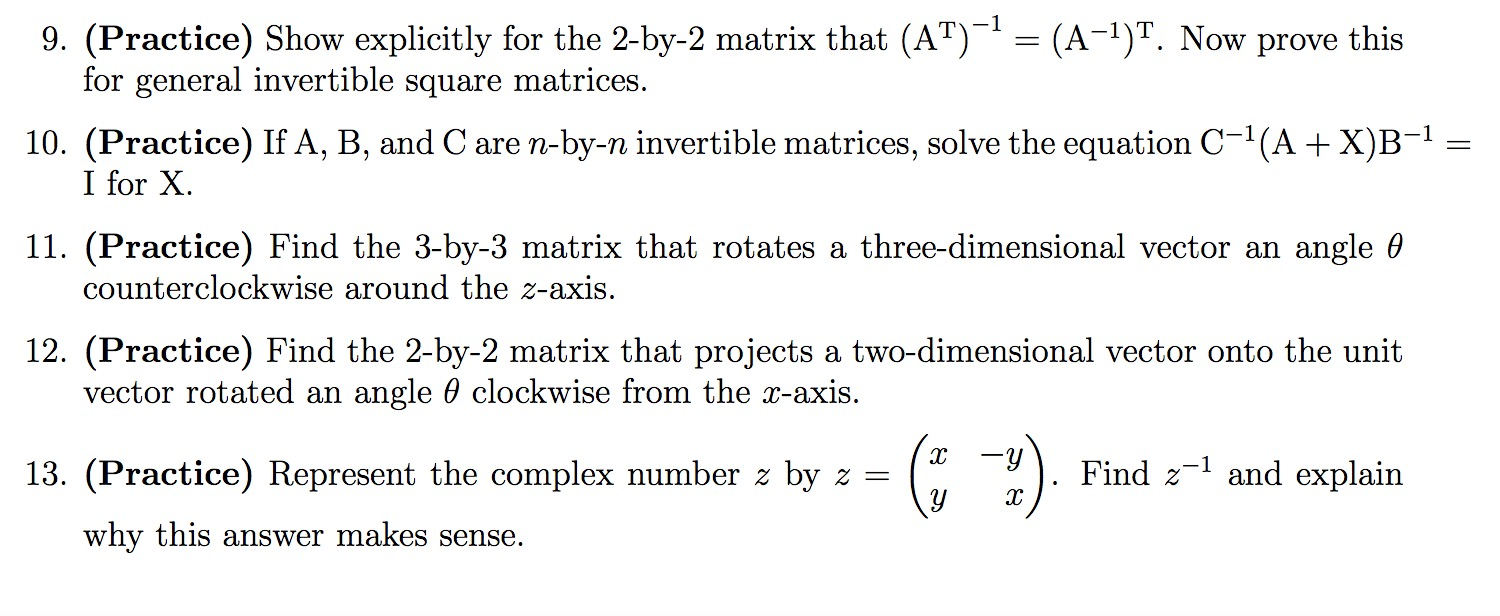 Solved 9. (Practice) Show explicitly for the 2-by-2 matrix | Chegg.com