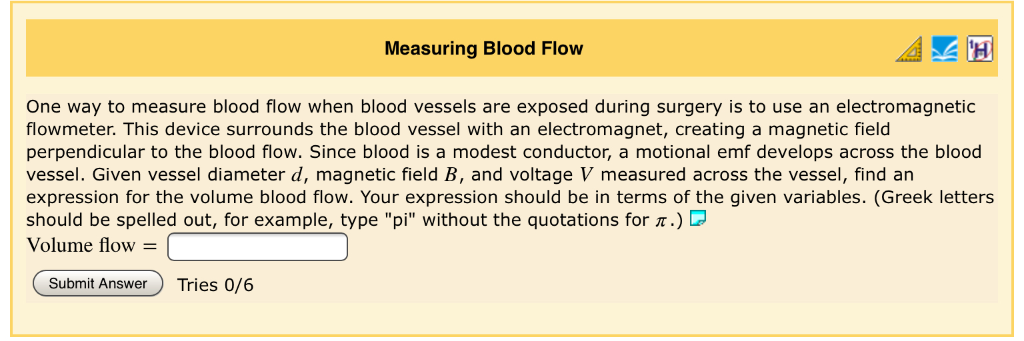 Solved Measuring Blood Flow One way to measure blood flow | Chegg.com