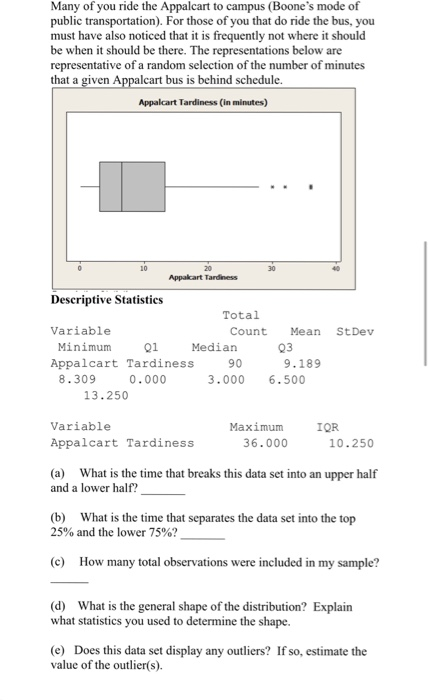 Solved Many of you ride the Appalcart to campus (Boone's | Chegg.com