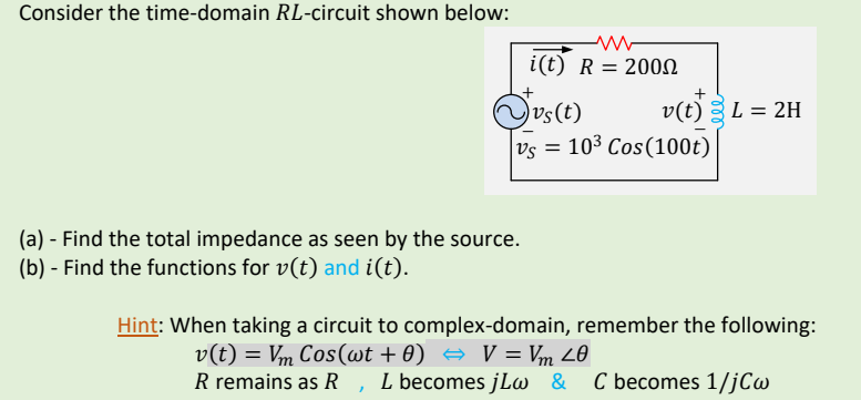 Solved M Consider the time-domain RL-circuit shown below: it | Chegg.com