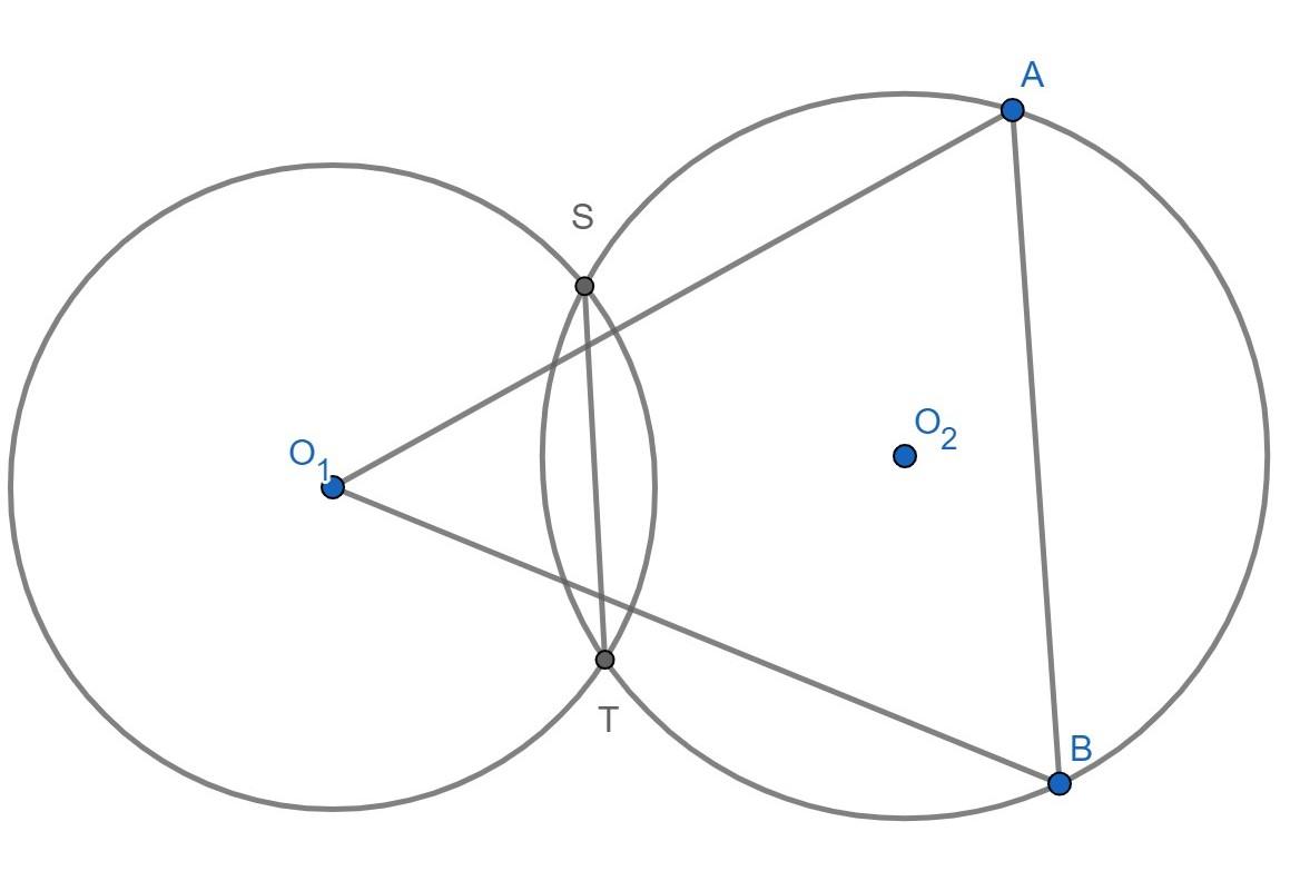 Solved ST is the chord of intersection of two Euclidean | Chegg.com