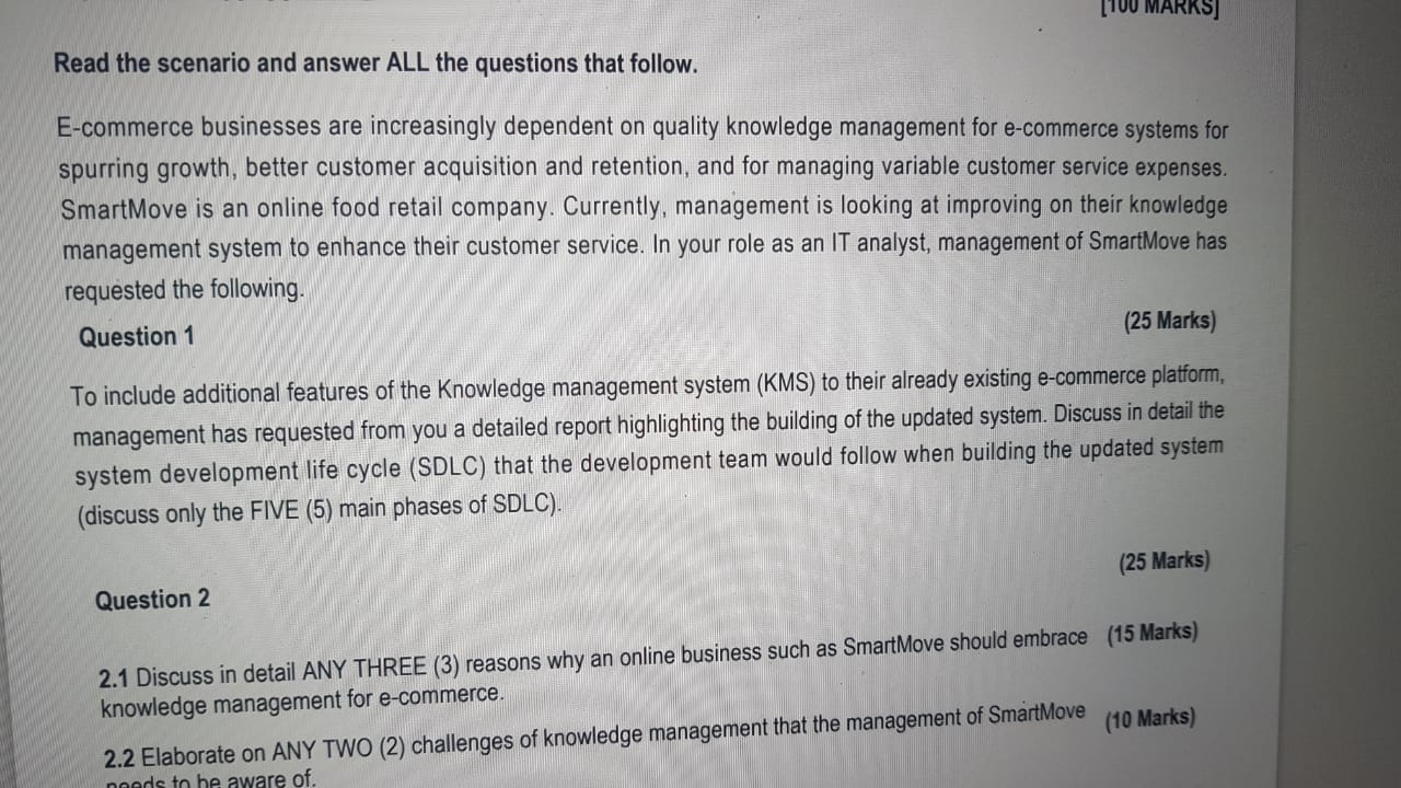 Read the scenario and answer ALL the questions that | Chegg.com