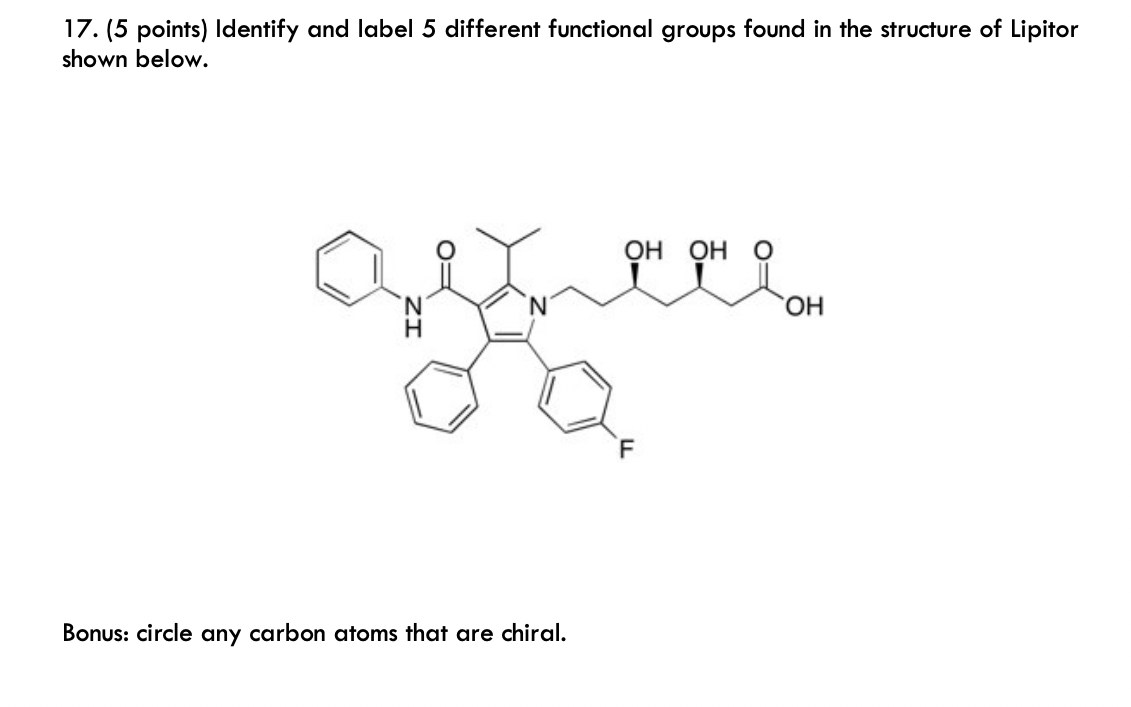Solved 15. (5 points) Draw the structural formula for the | Chegg.com