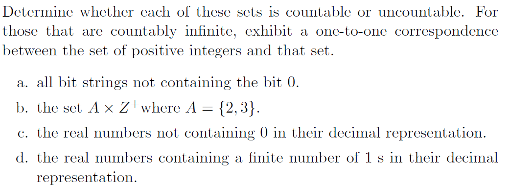 Solved Determine whether each of these sets is countable or | Chegg.com