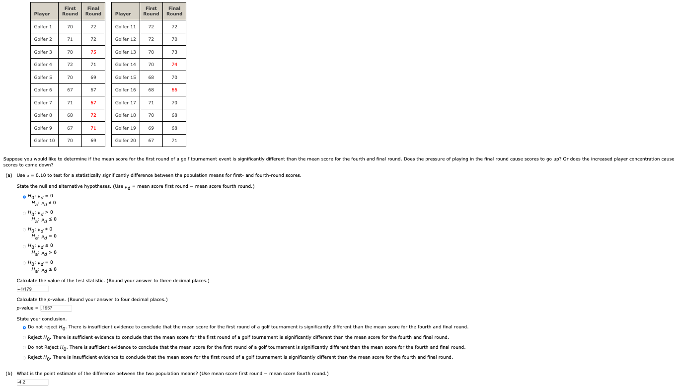 Solved For which round is the population mean score | Chegg.com