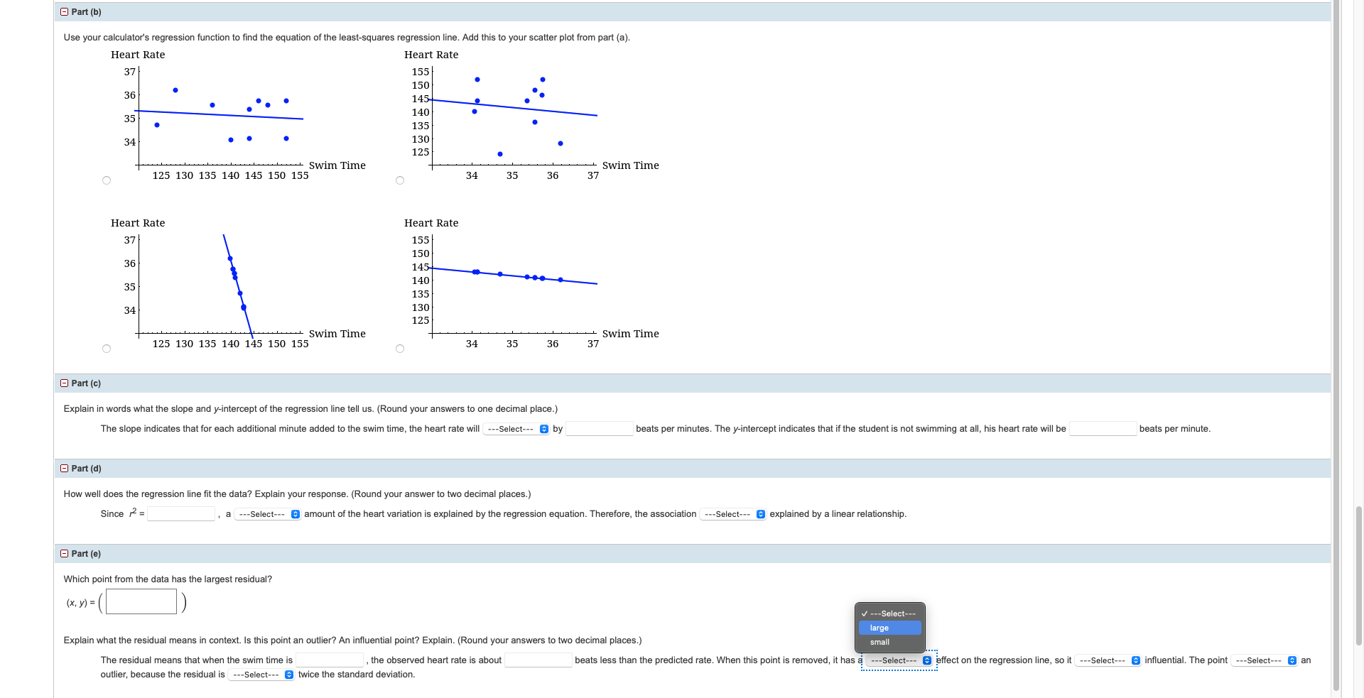 Solved Enter the data into vour calculator and make a | Chegg.com