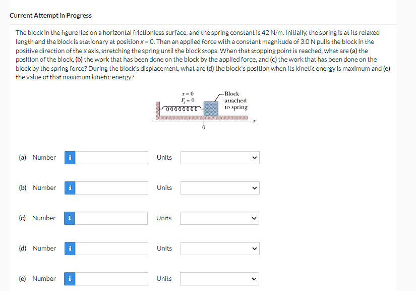 Solved The block in the figure lies on a horizontal | Chegg.com