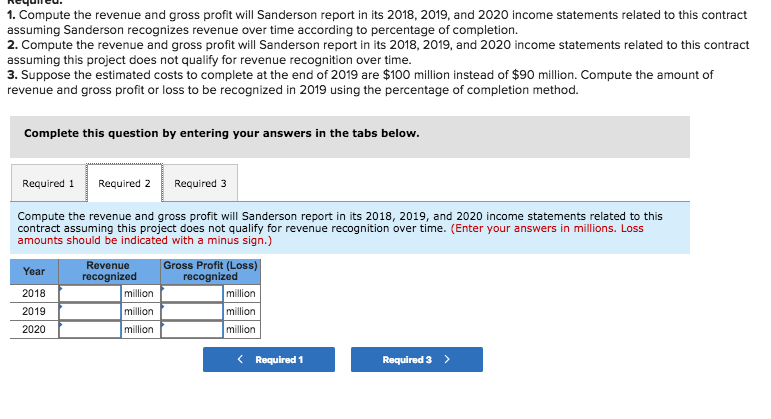 Solved Exercise 5-18 Long-term contract; revenue recognition | Chegg.com