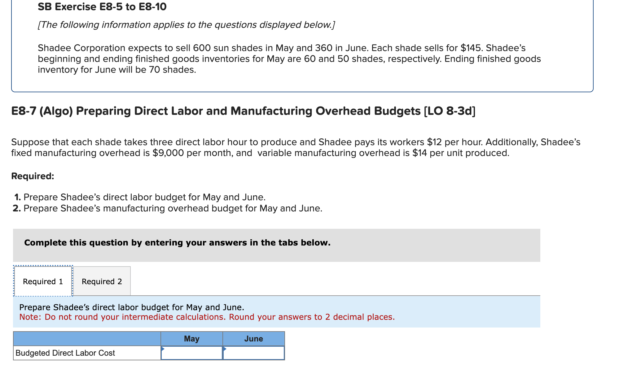 Solved SB Exercise E8-5 to E8-10 [The following information | Chegg.com