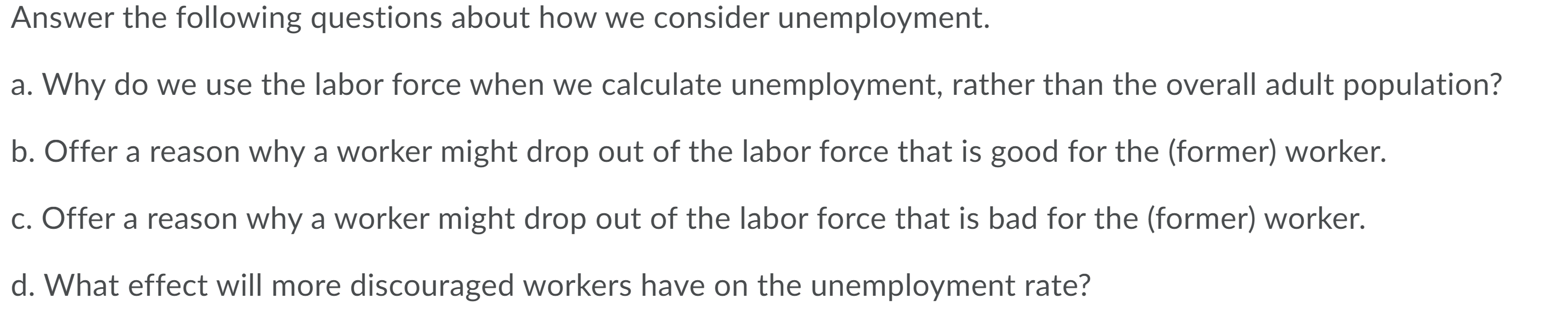 Solved Answer the following questions about how we consider | Chegg.com