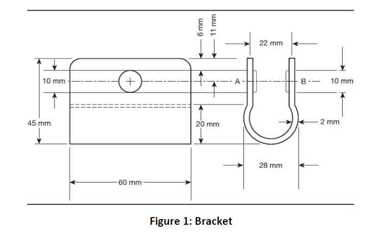 Solved Figure [1] provides the details of a bracket assembly | Chegg.com