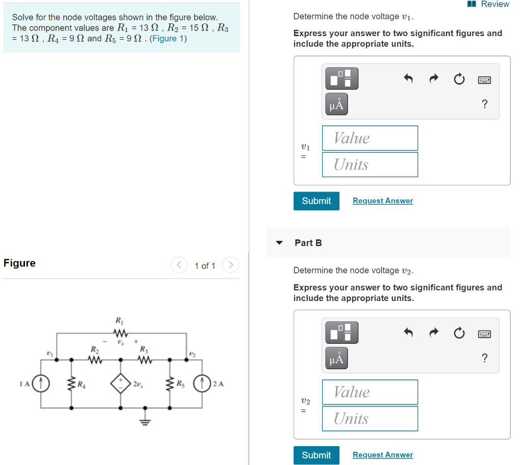 Solved Solve for the node voltages shown in the figure | Chegg.com