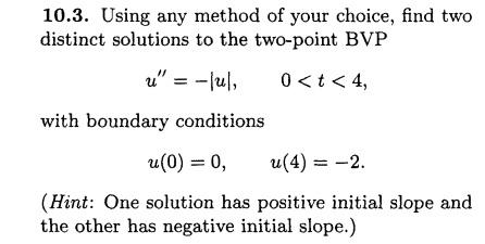 Solved Using Shooting method and Euler's method can you help | Chegg.com