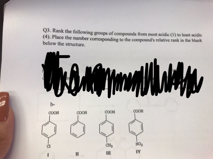 Solved Rank the following groups of compounds from most | Chegg.com