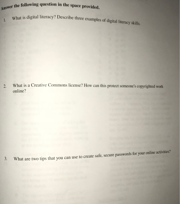 Solved nswer the following question in the space provided | Chegg.com