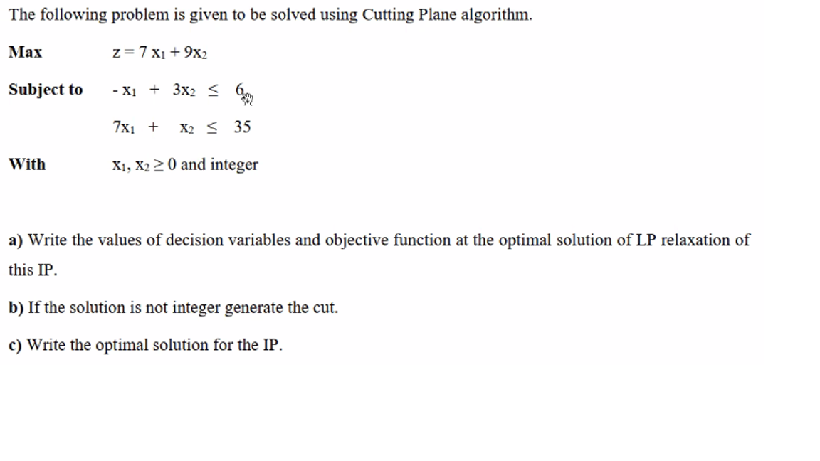 Solved The following problem is given to be solved using | Chegg.com