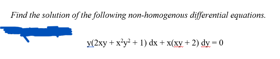Solved Find the solution of the following non-homogenous | Chegg.com