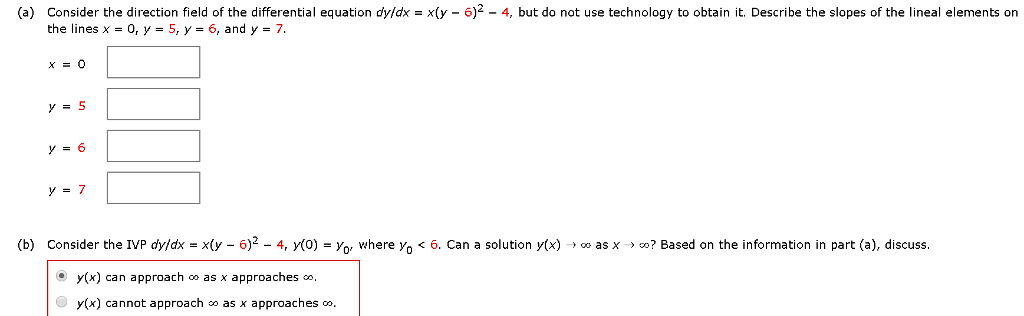 Solved (a) Consider the direction field of the differential | Chegg.com